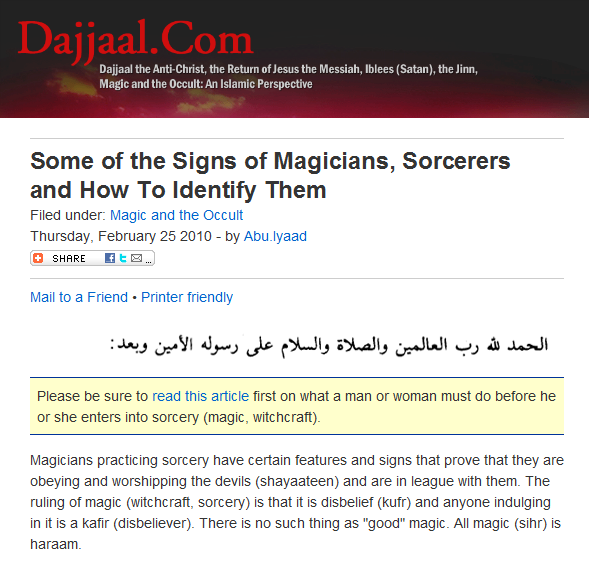Some of the Signs of Magicians, Sorcerers and How To Identify Them ...
