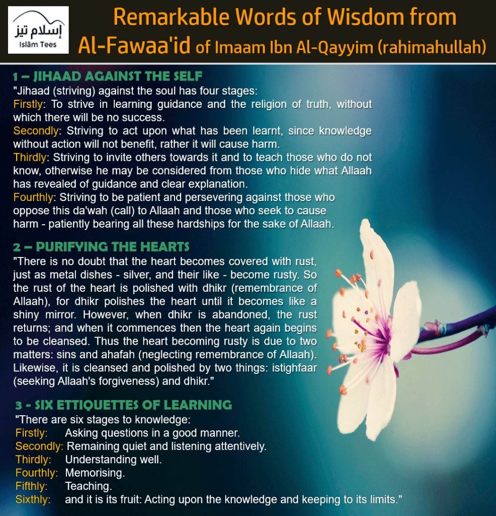 Remarkable Words of Wisdom from Al-Fawaa’id of Imaam Ibn Al-Qayyim ...
