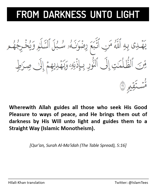 From Darkness Unto Light - Islam TeesIslam Tees