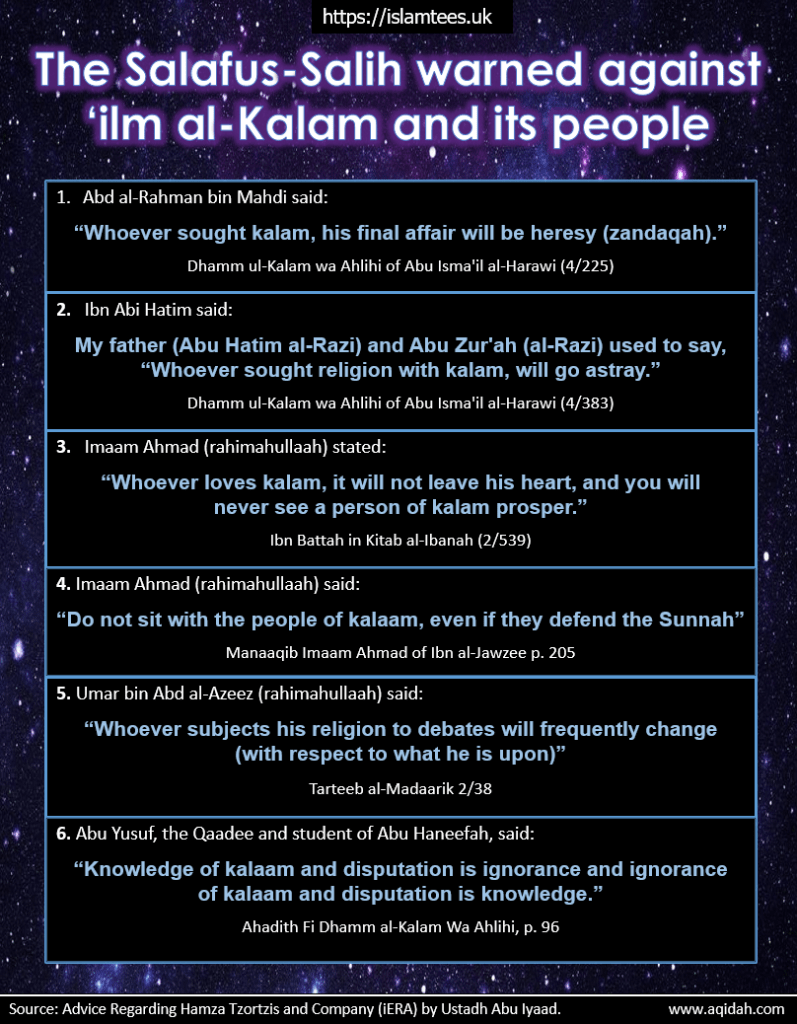 The Salafus-Salih warned against ‘ilm al-Kalam and its people - Islam ...