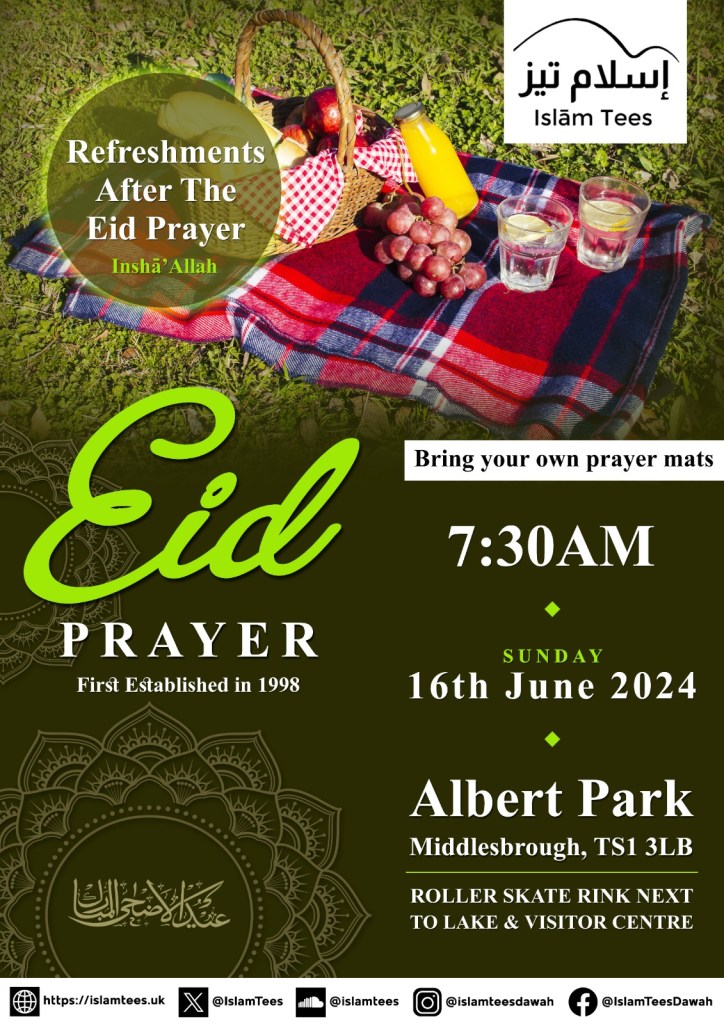 Eid al-Adha Prayer 2024 in Albert Park, Middlesbrough - Islam TeesIslam ...